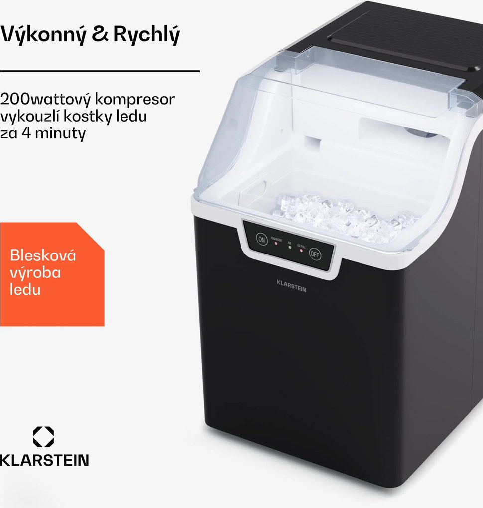 Klarstein Wallberg Nugget Ice Maker, výrobník kostek ledu