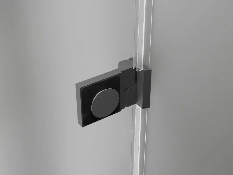Mexen, Mexen Lunar-B Otočné levé sprchové dveře 95 cm, transparentní, pistolový kov - 832-095-000-95-00-L