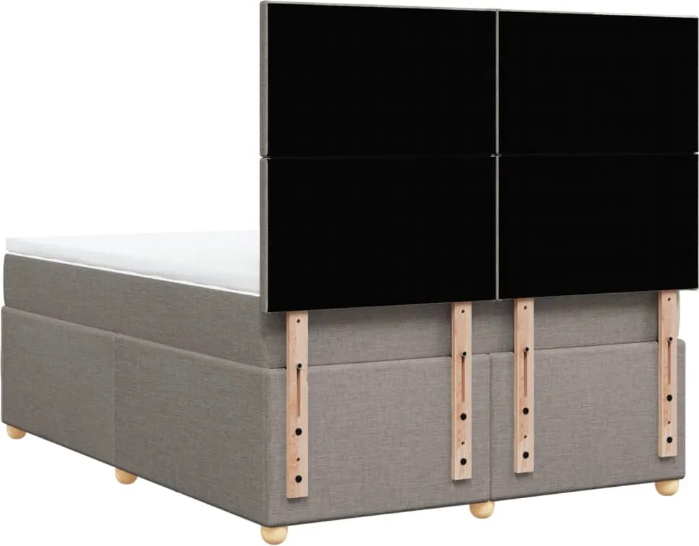 Box spring postel s matrací taupe 140x200 cm textil 3291300