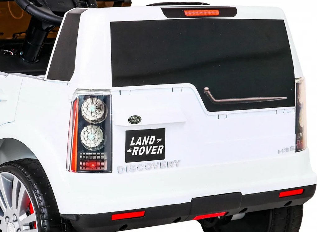 Ramiz Land Rover Discovery elektrické auto pro děti bílé SUV + dálkové ovládání