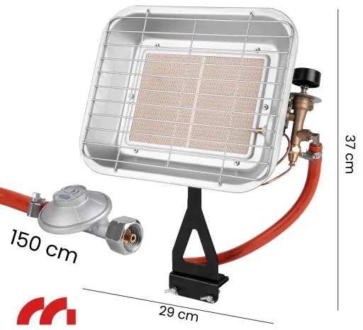 GasCraft 4500w Plynový ohřívač s keramickým hořákem a regulací výkonu