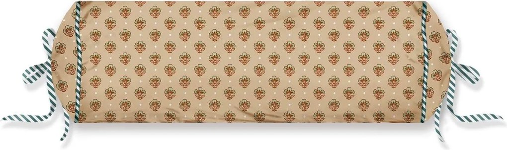 Pip Studio polštář Jaipur Flower 22 x 70 cm - zelený (Válcový polštář na postel)