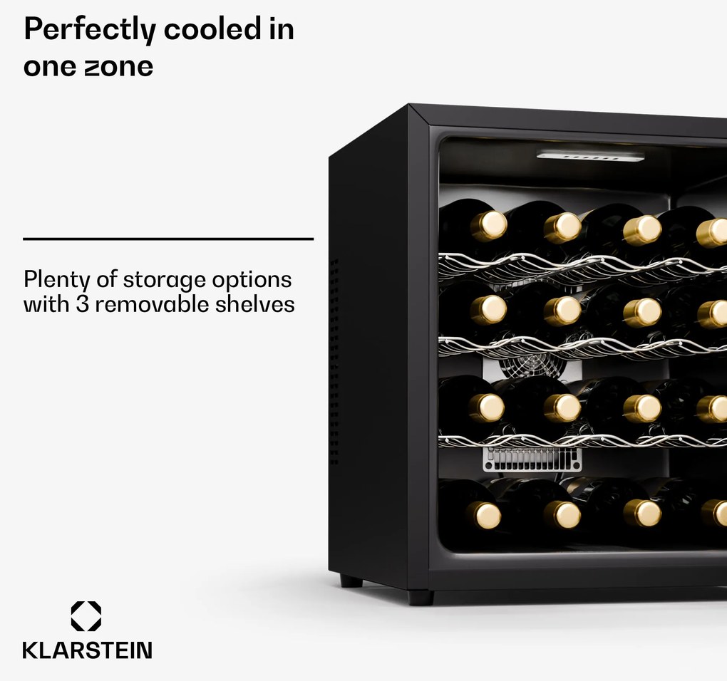 Klarstein Silent Vino 16 Uno, vinotéka, 1 zóna / 16 lahví