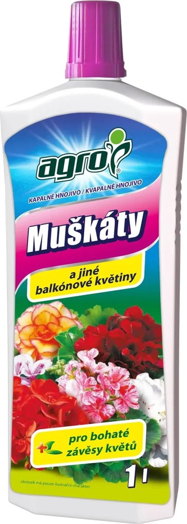 AGRO Kapalné hnojivo pro muškáty a jiné balkónové květiny 1 l