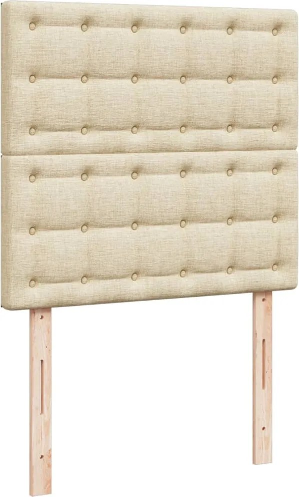 Box spring postel s matrací krémová 80 x 200 cm textil 3292634