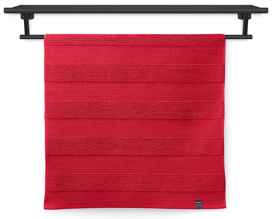 Ručník Veba WATER 530 3D pruhy tmavá červená Velikost: 65x130 cm
