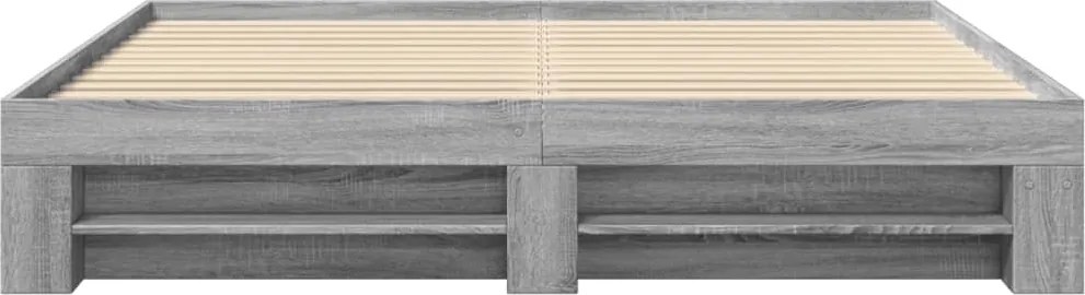 Rám postele bez matrace Grey Sonoma 180x200cm kompozitní dřevo 3295455