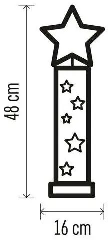 LED Vánoční dekorace 5xLED/2xAA hvězda
