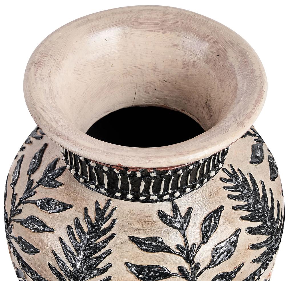 Pálená hlína Dekorativní váza 40 Hnědá Černá SIAK Beliani