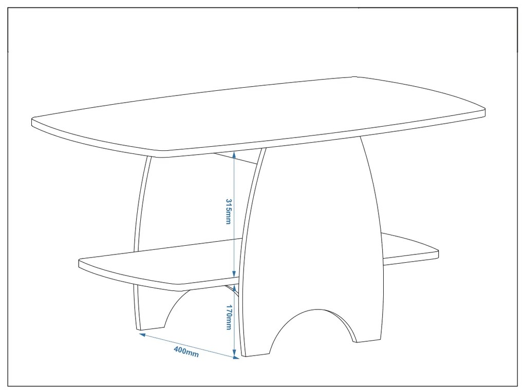 Vomaks unit, s.r.o. Konferenční stolek ONIKS Barva: ořech - tmavý