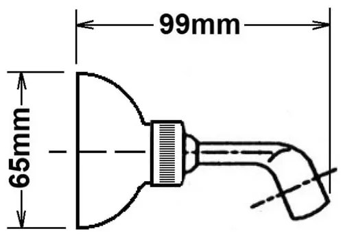 Matně černý mosazný držák na sprchovou hlavici ø 6,5 cm – Sapho