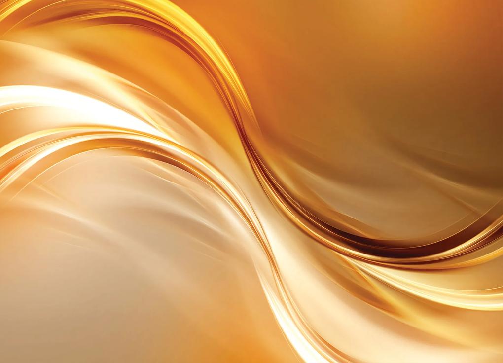 Malvis ® Tapeta Dvě zlaté vlny Vel. (šířka x výška): 432 x 290 cm