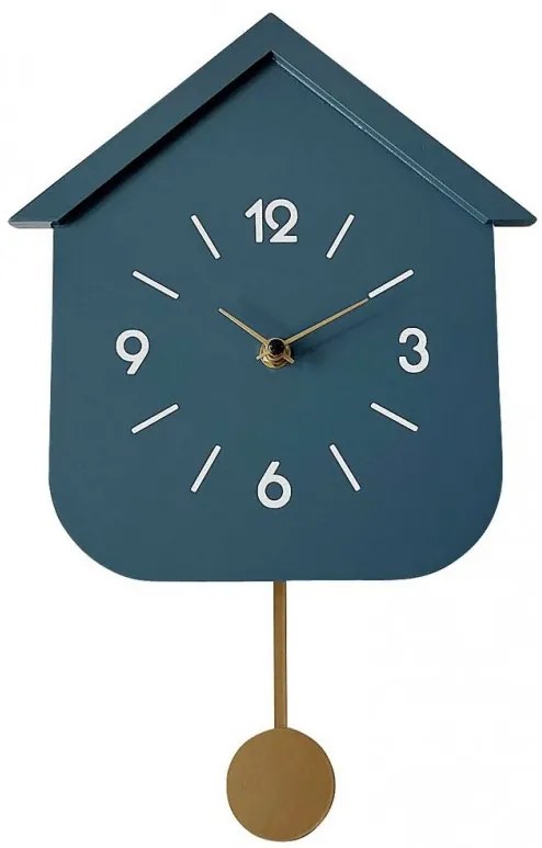 BIZZOTTO Nástěnné hodiny s kyvadlem HOME modré 37,5 cm 0182443