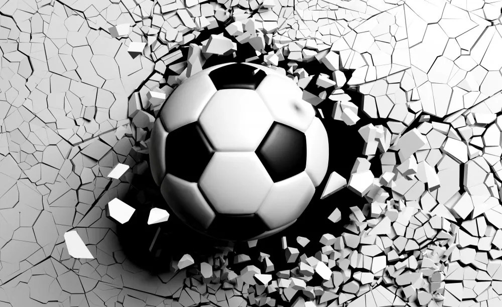 Fototapeta Fotbal – 3D Efekt Omyvatelný vlies 104x70.5