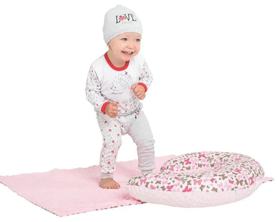 Dětská deka z Minky New Baby Zvířátka šedá 80x102 cm