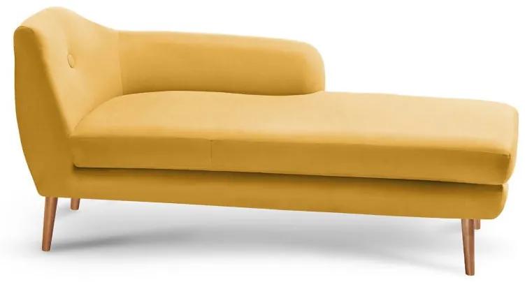 Tmavě žlutá lenoška Scandi by Stella Cadente Maison Lounge, pravý roh