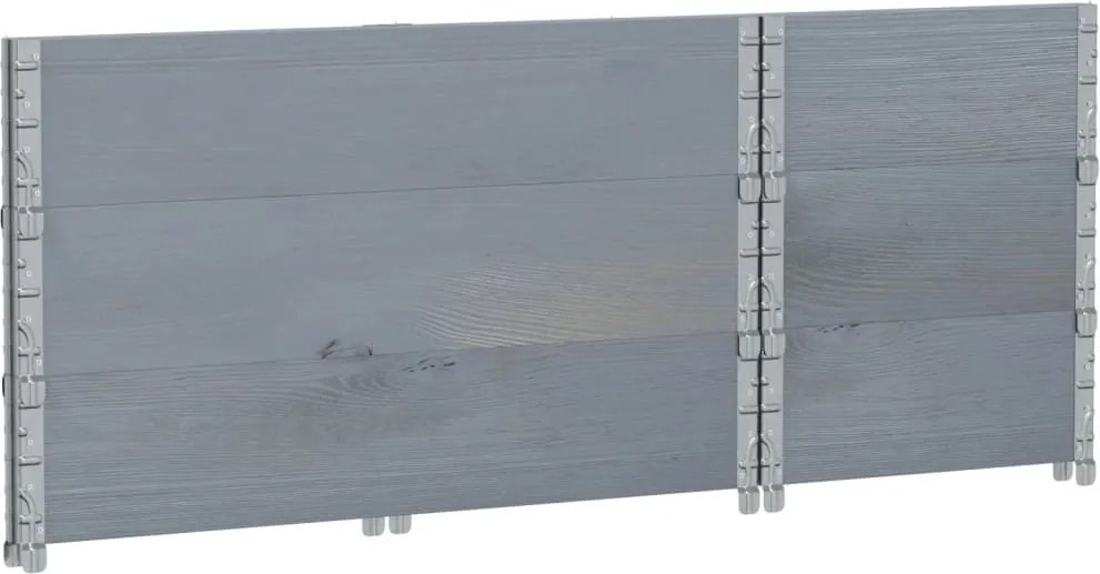 Zahradní truhlík šedý 100 x 50 cm masivní borové dřevo 3295429