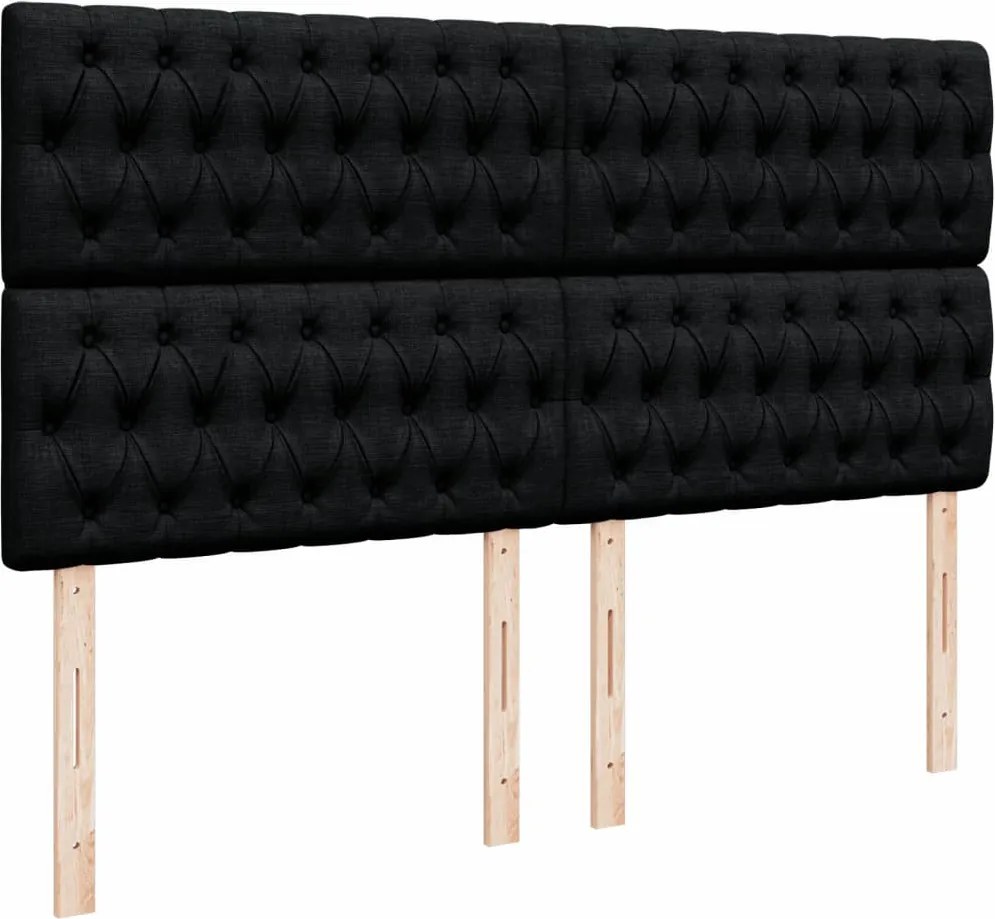 Box spring postel s matrací černá 180x200 cm textil 3291368