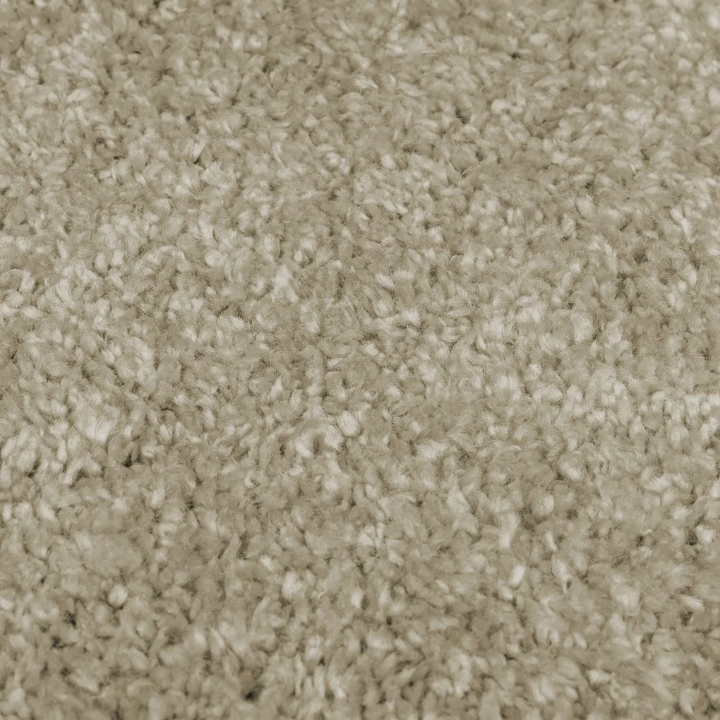 Kusový koberec Shaggy Teddy Natural kruh, 133x133 (priemer) kruh, béžová, detská izba, Flair Rugs
