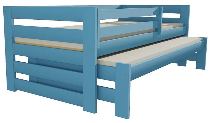 Vomaks Dětská postel s výsuvnou přistýlkou DPV 007 80 x 190 cm moření dub