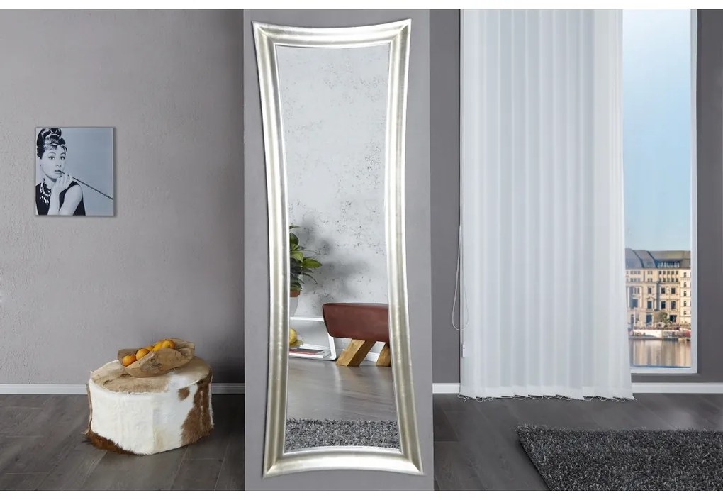 Inviro Nástěnné zrcadlo SKINNY 180cm Stříbrné - starožitné