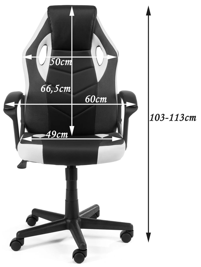 Kancelářská/herní židle Fiero (modrá). 1071059