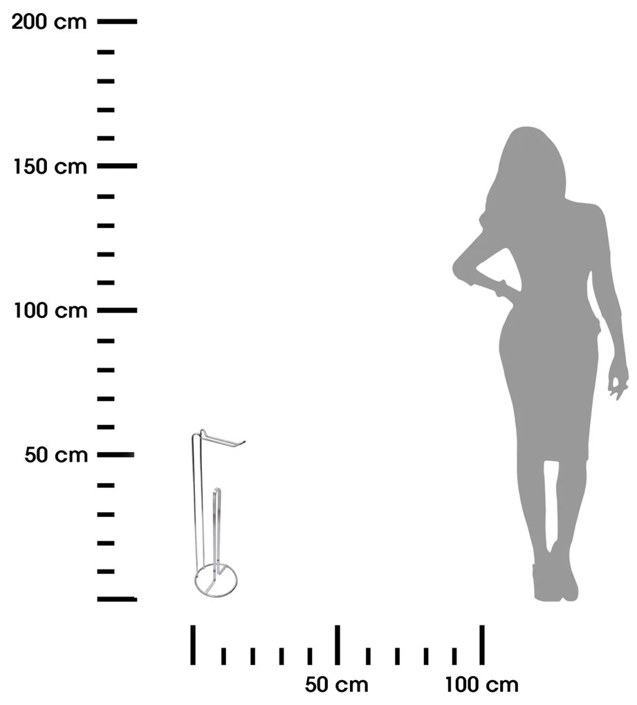 Stojan na toaletní papír Andres, chromová