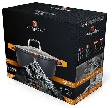 Berlinger Haus Kastrol Granit Diamond Line, 24 cm