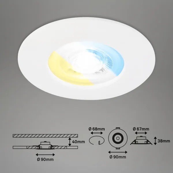 Briloner 7605036-SADA 3xLED Koupelnové podh svítidlo 3xLED/4,9W/230V IP44 bílá