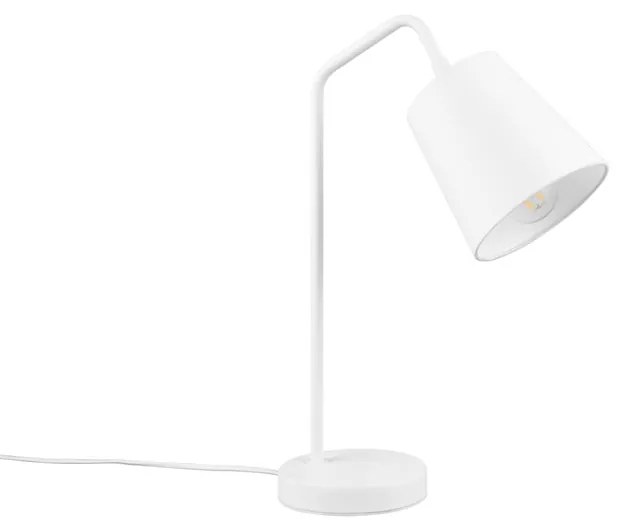 Bílá stolní lampa s textilním stínidlem (výška 45 cm) Buddy – Trio