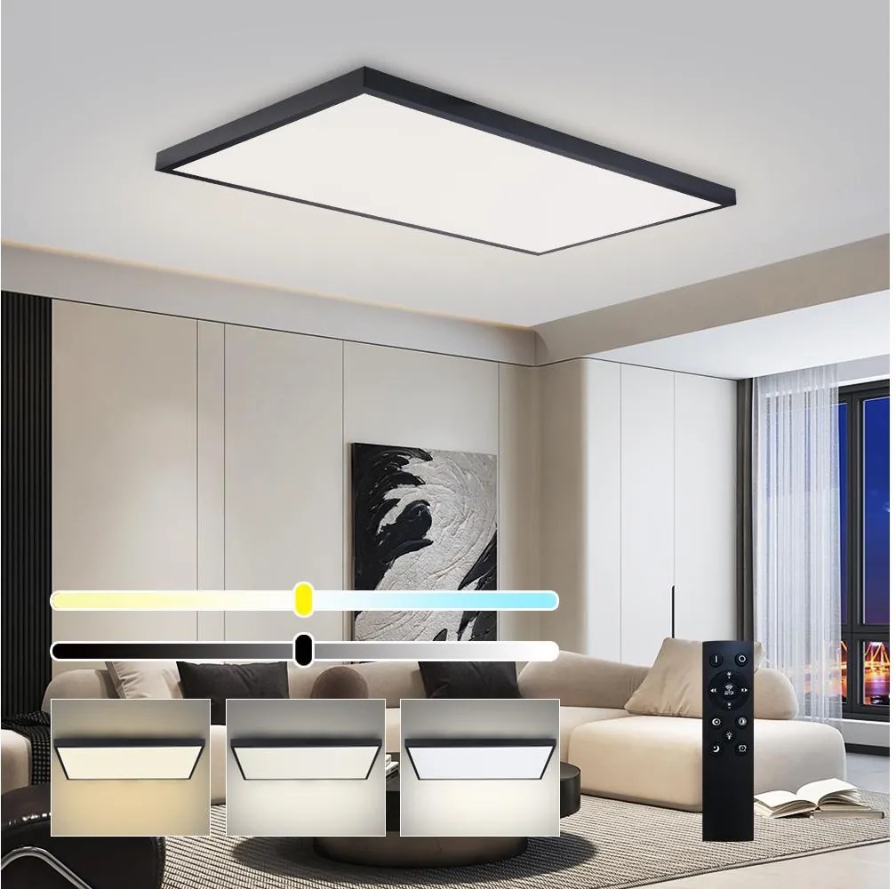 Brilagi-LED Stmívatelné koupelnové svítidlo FRAME SMART LED/96W/230V IP44 čer+DO