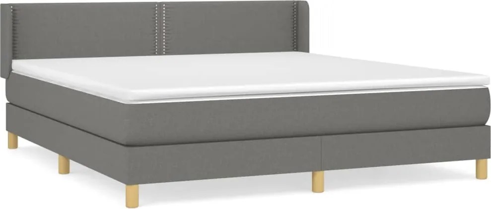 Box spring postel s matrací tmavě šedá 180x200 cm textil 3130210