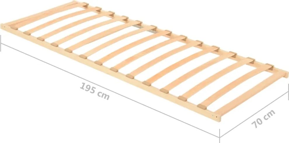 vidaXL Lamelový rošt postele s 13 lamelami 70 x 200 cm [327255]