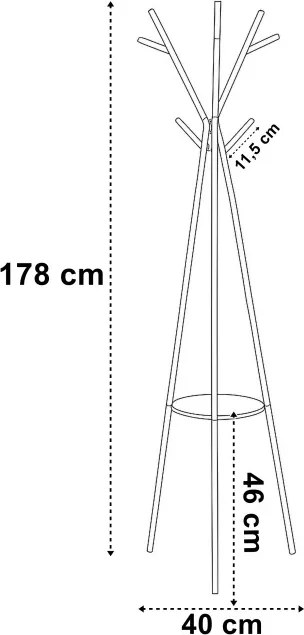 Stojanový věšák PILUR černý