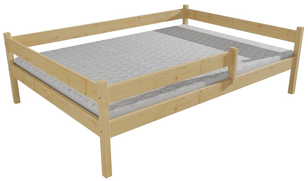 Vomaks Dětská postel DP 027 XL se zábranou Rozměr: 140 x 200 cm, Barva: barva bílá