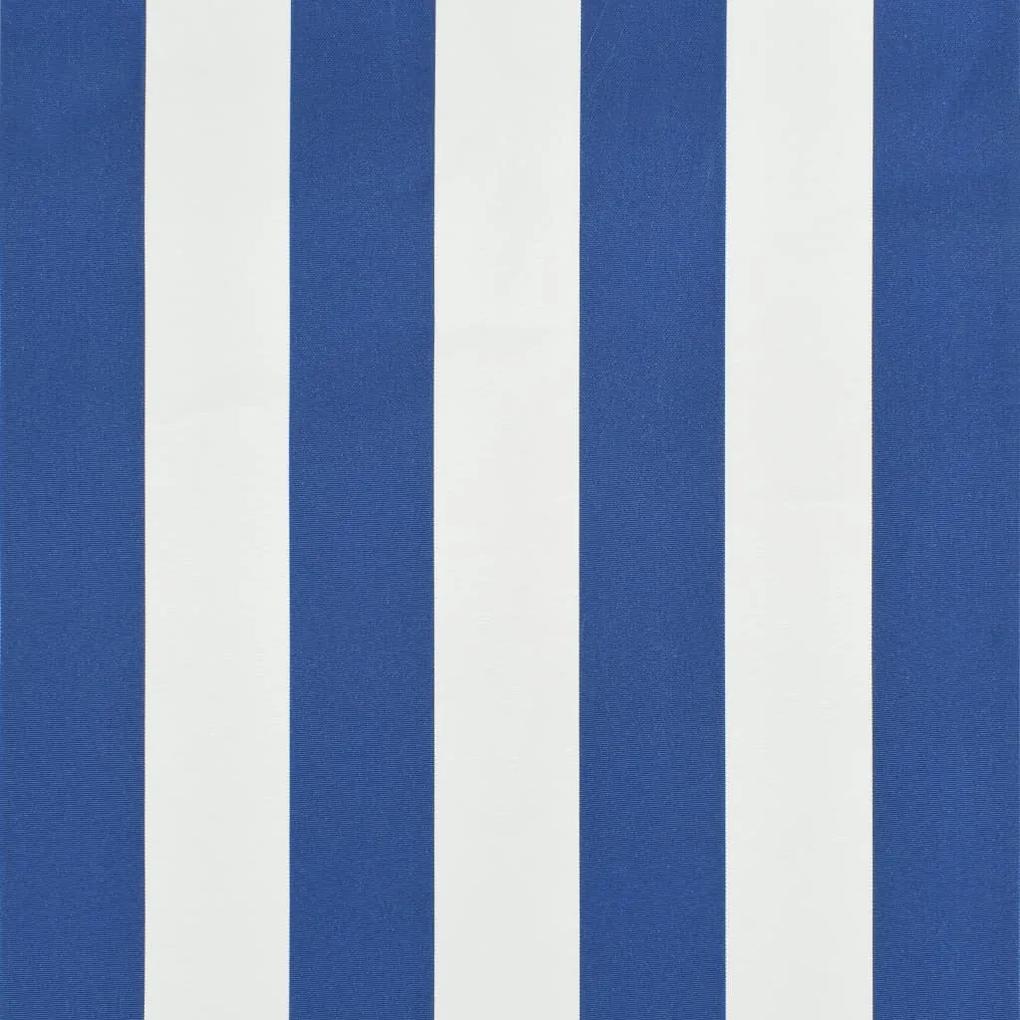 Zatahovací markýza modro-bílá 250 x 150 cm,  143748