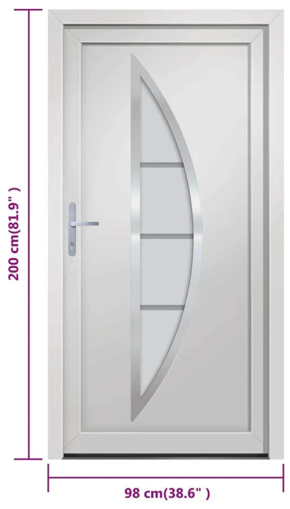 Vchodové dveře bílé 98 x 200 cm PVC,  3187863