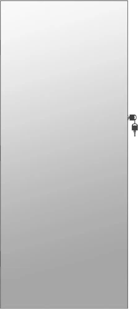 vidaXL Zrcadlová šperkovnice s LED světly nástěnná [353242] Barva: Bílá