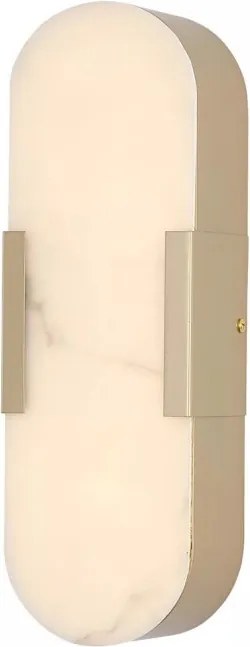 Searchlight 11138GO Nástěnné LED svítidlo OPALINE MARBLE IP44, ZLATÉ 35cm