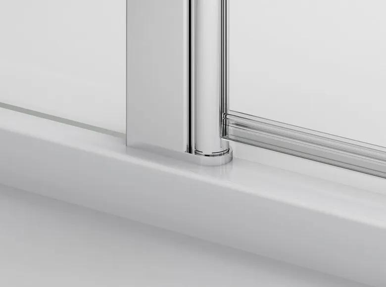 Sanswiss SOLINO SOLF13 skládací sprchové dveře 100 cm Šířka: 1000 mm, Profil: Černá, Sklo: Bílé linky 88