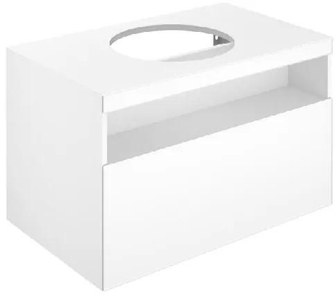 Keuco Stageline - Umyvadlová skříňka, 800x550x490 mm, s výřezem pro umyvadlo, s osvětlením a USB, bílá 32863300100