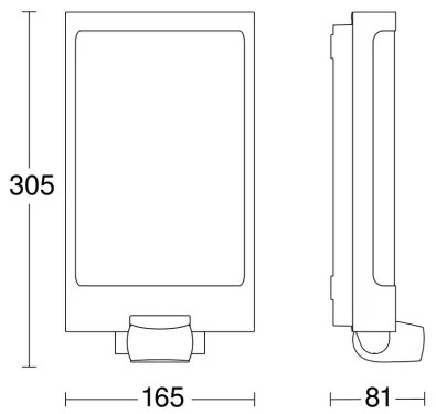 LED venkovní nástěnné svítidlo Steinel L 240 LED nerez 010461 7,5W 570lm 3000K s pohybovým čidlem