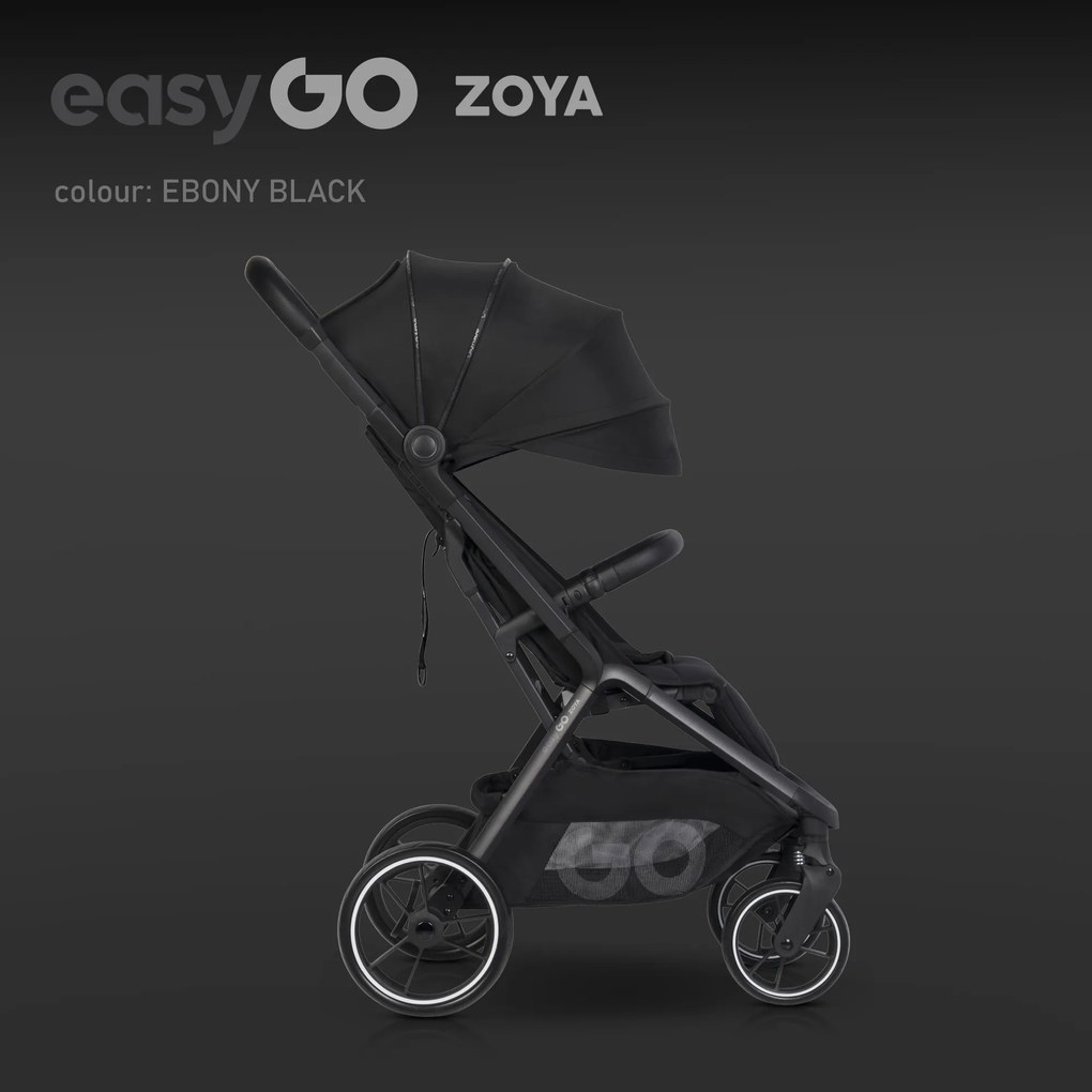 Kombinovaný kočárek EasyGo Zoya 2v1 Ebony Black