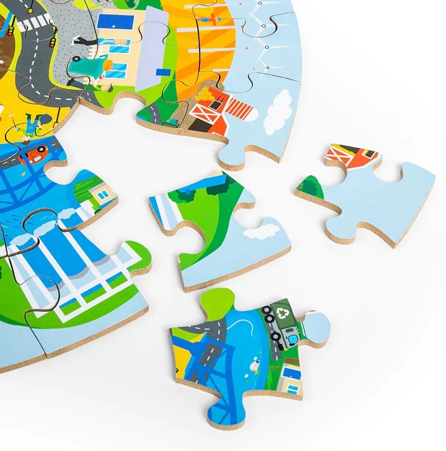 Bigjigs Toys Kruhové puzzle Recyklace