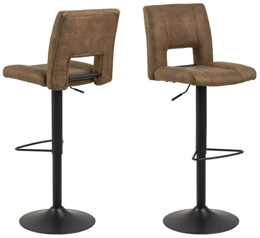 Designová barová židle Nerine světle hnědá a černá