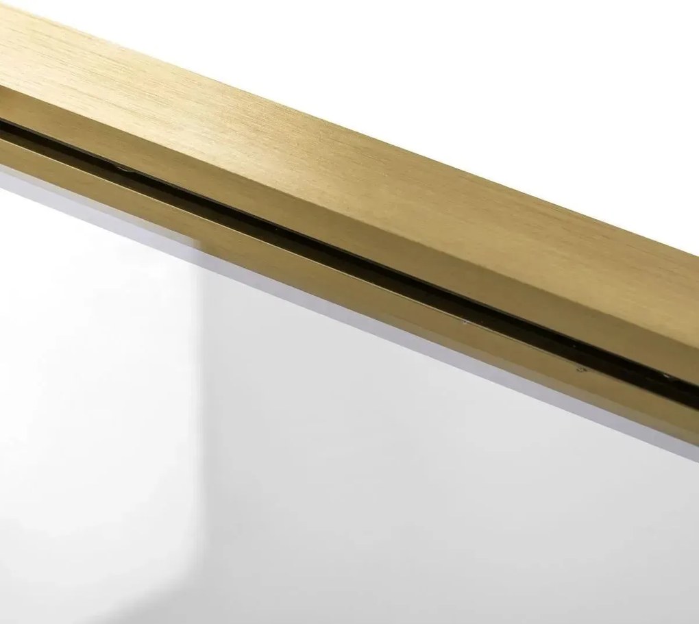 Rea Rapid Slide, 3-stěnová sprchová kabina 140 (dveře) x 80(stěna) x 80(stěna) x 195 cm, 6mm čiré sklo, zlatý matný profil, KPL-04719