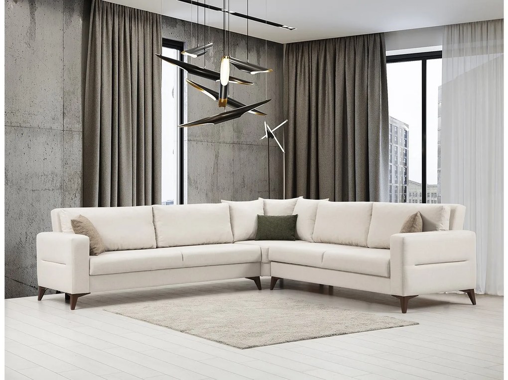 Hanah Home Rohová pohovka KRISTAL béžová