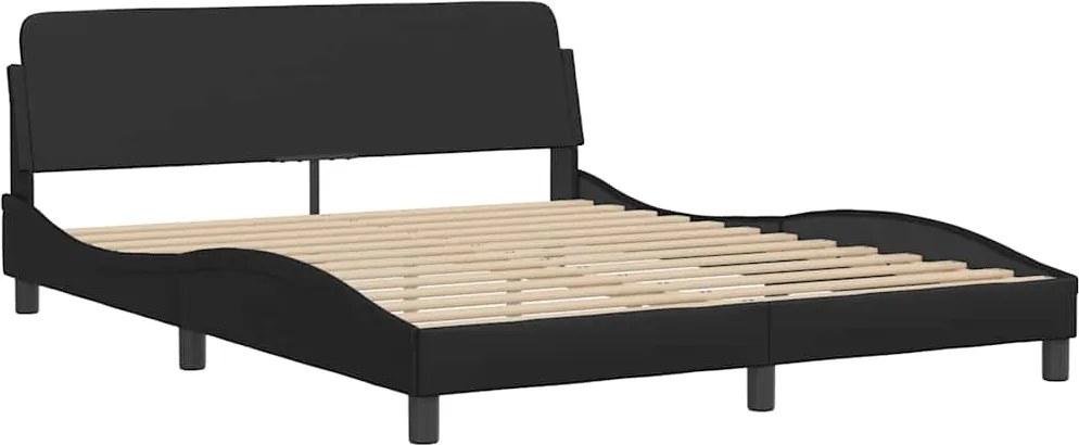 Rám postele bez matrace Zadar černý 160x200 cm umělá kůže 3208191
