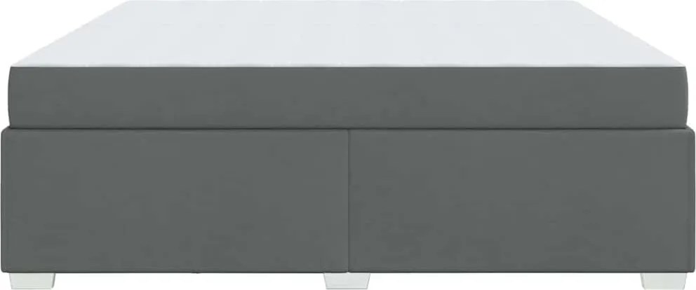 Rám postele s matrací Tmavě šedá 200 x 200 cm textil 3399209