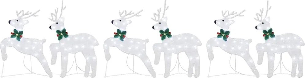 LED Sobové 6 ks Stříbrná 45 x 19 x 65 cm textil 3385897